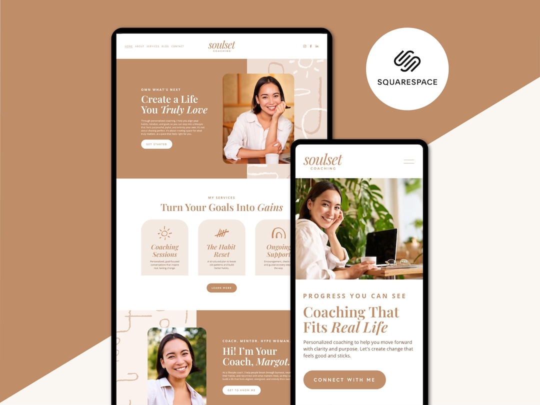 Soulset Coaching Squarespace 7.1 Template: Modern Website for Coaches ...