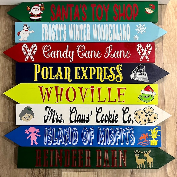 Christmas Directional Sign - Etsy