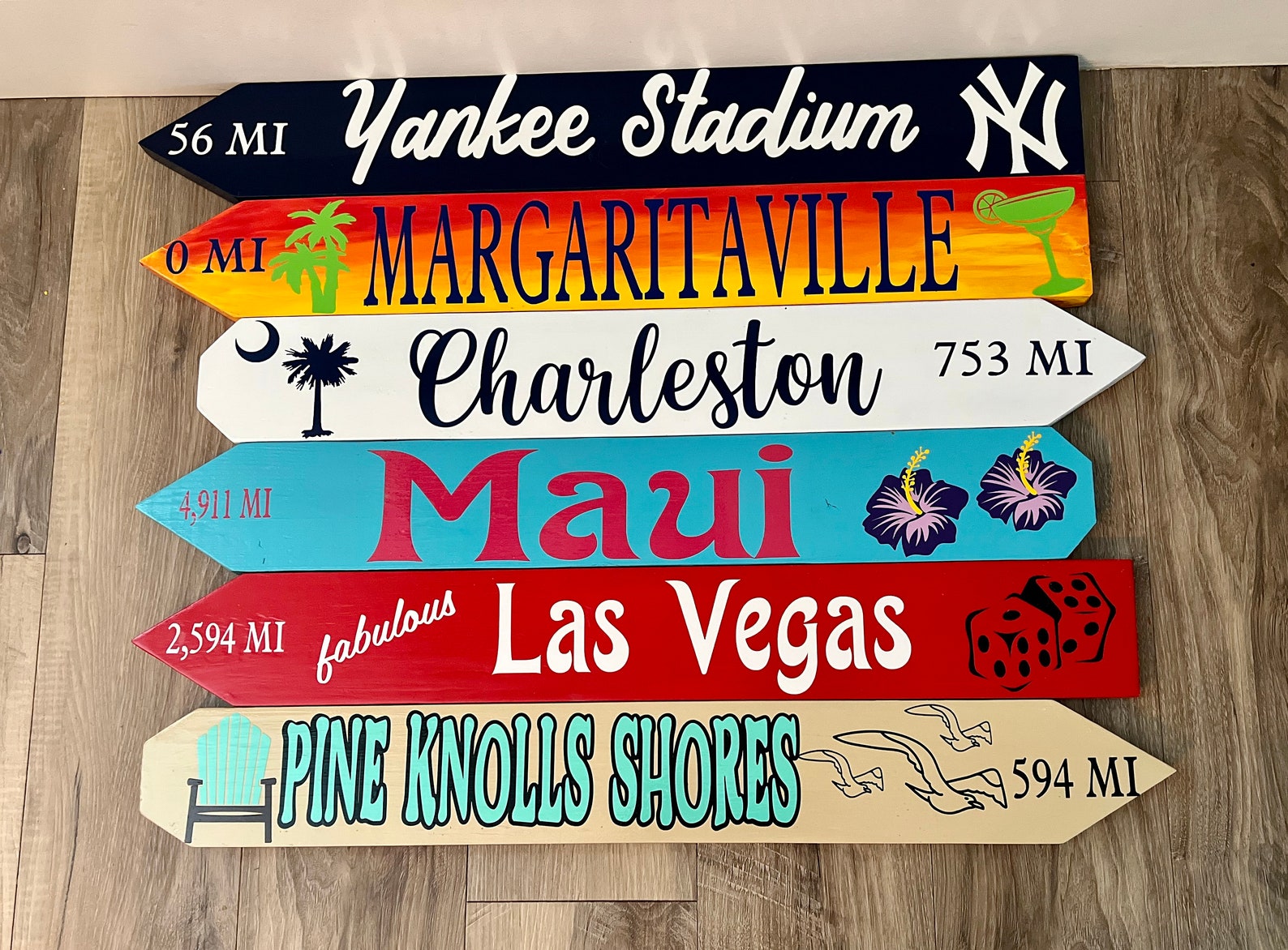 Custom Directional/ Mileage Signs Custom Destination Signs - Etsy