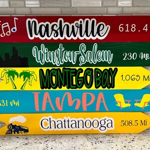 Custom Directional/ Mileage Signs Custom Destination Signs - Etsy