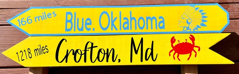 Custom Directional/ Mileage Signs Custom Destination Signs - Etsy