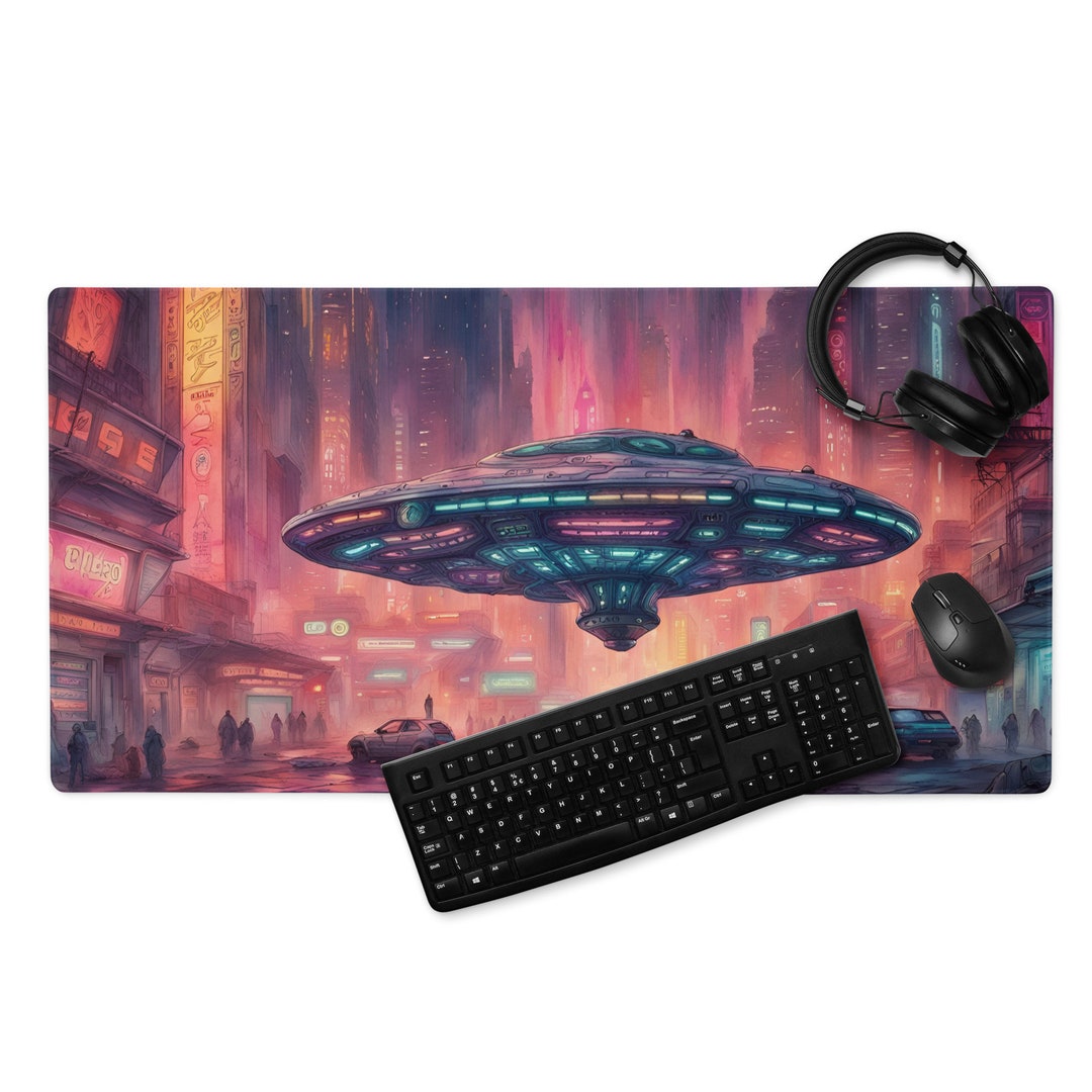 Cyberpunk City Desk Mat Cyberpunk XL Gaming Mouse Pad Stylish Desk Pad ...