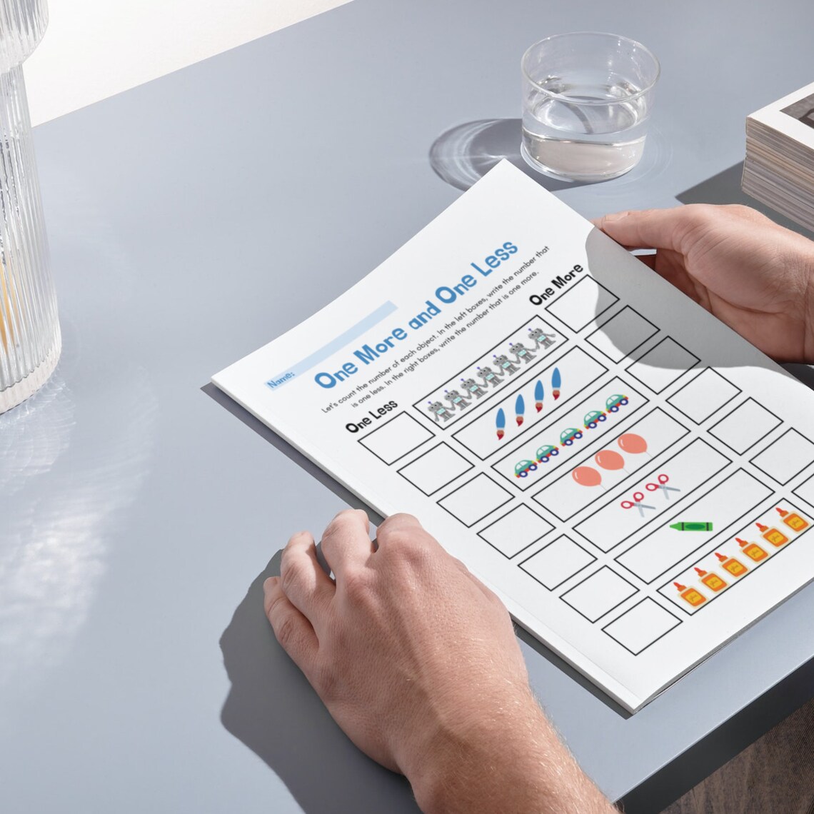 20 Printable One More & One Less Worksheets, Number Writing Practice ...