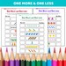 20 Printable One More & One Less Worksheets, Number Writing Practice ...