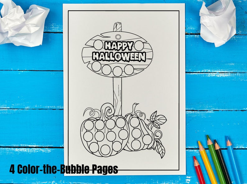 18 Halloween Digital Download Coloring Pages, Connect the Dot, Drawing ...