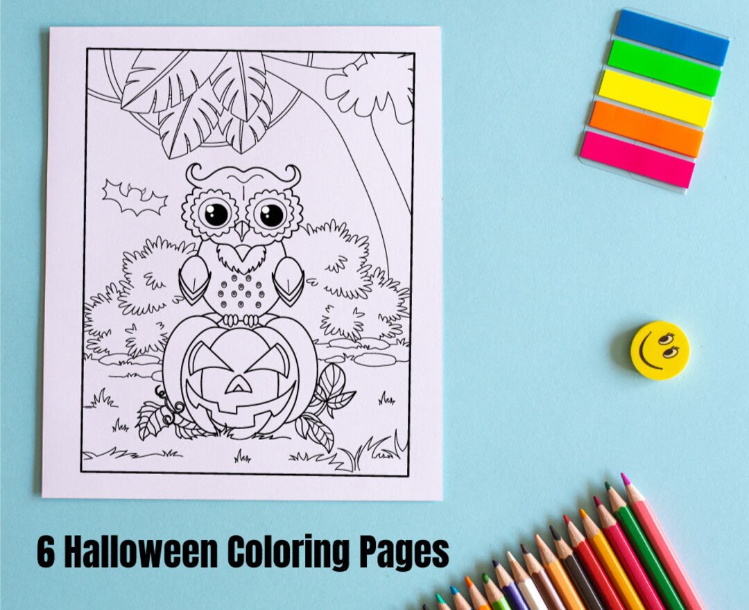 18 Halloween Digital Download Coloring Pages, Connect the Dot, Drawing ...