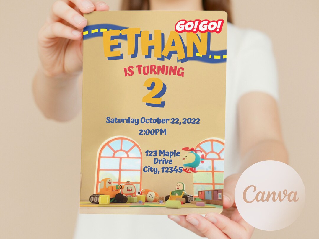 Go! Go! Cory Carson Birthday Invitation - Customizable Kids Birthday ...
