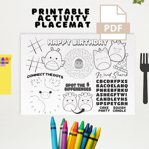 Squishmallow Printable Thank You Tags Kids Birthday Party - Etsy