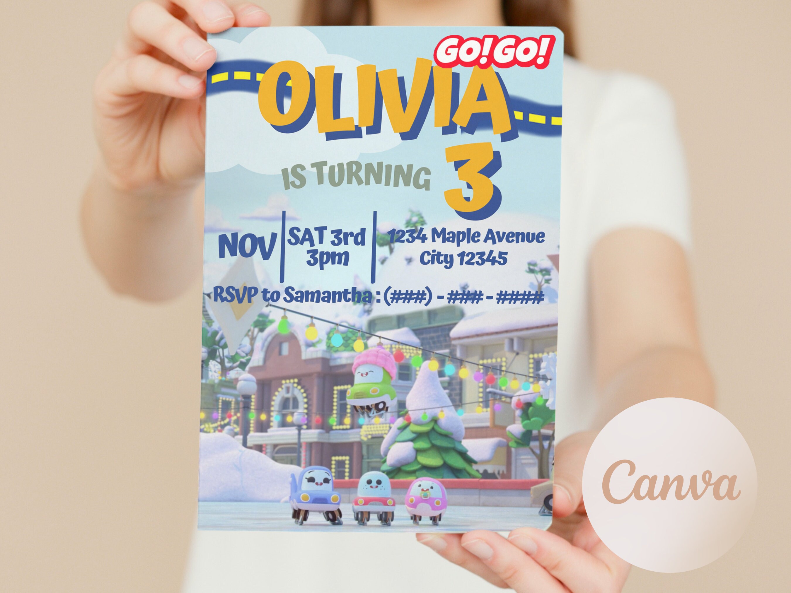 Go Go Cory Carson Birthday Invitation Customizable Kids Birthday Party ...