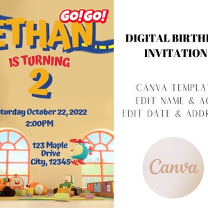 Go! Go! Cory Carson Birthday Invitation - Customizable Kids Birthday ...
