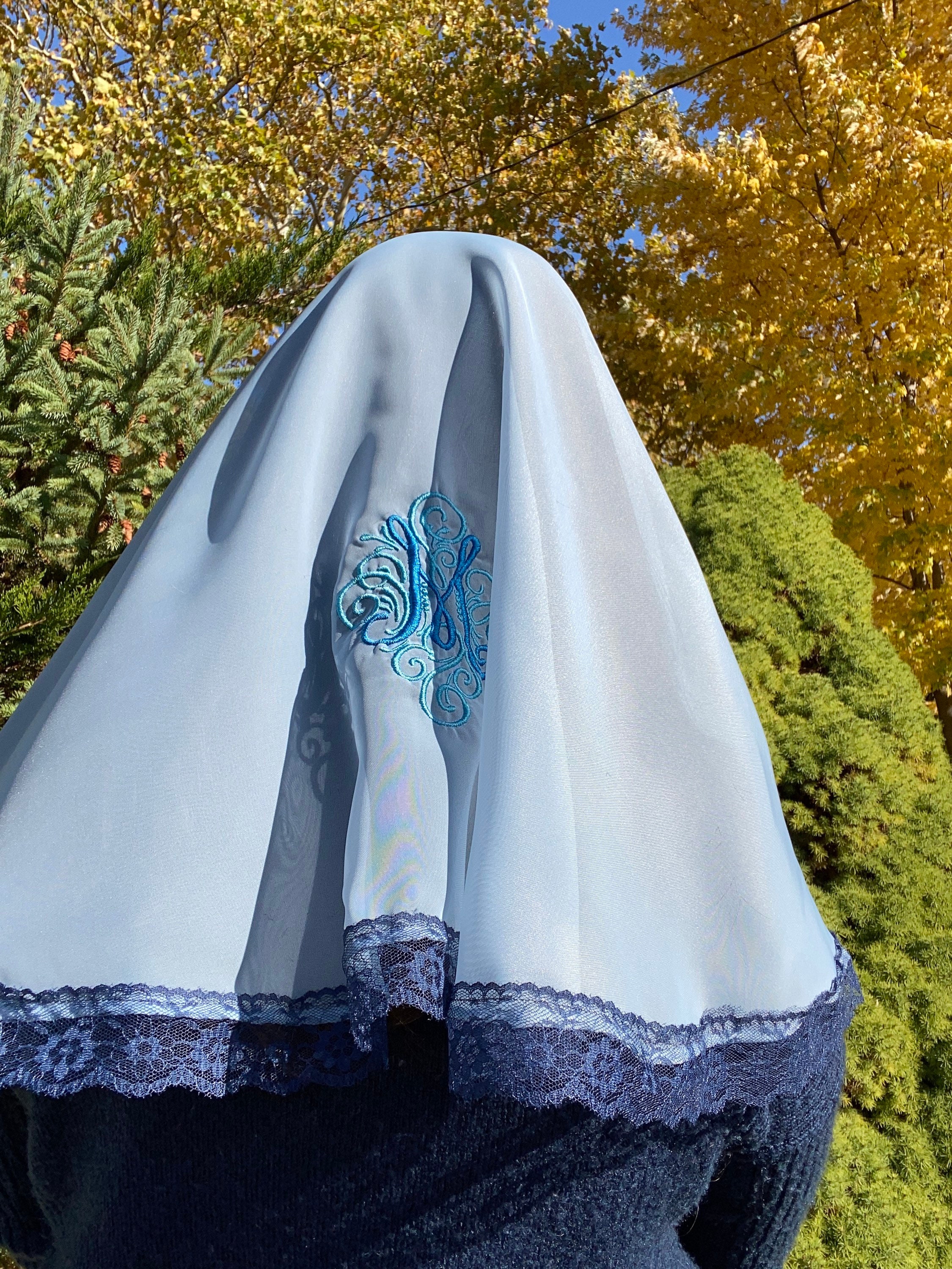 Marys Monogram 1/2 Circle Veil - Etsy