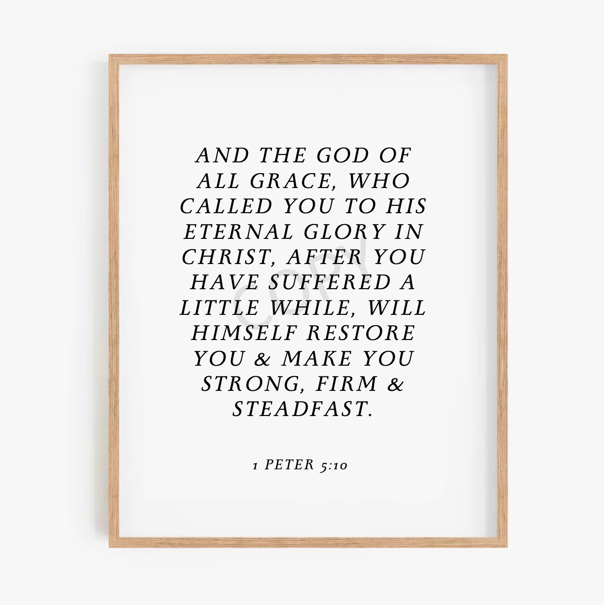 1 Peter 5:10 , Printable Wall Art Modern Christian, Minimal Bible Verse ...