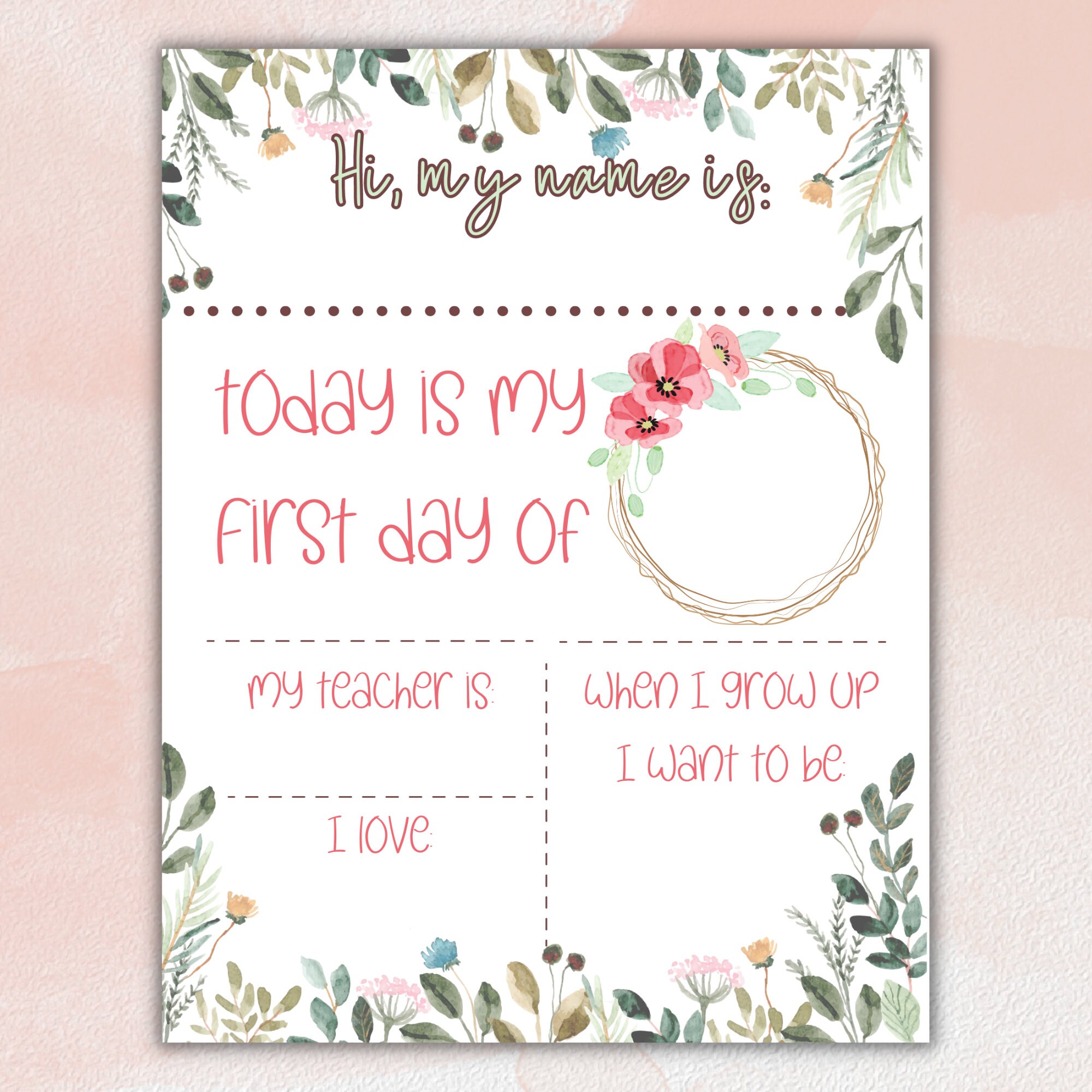 First Day Last Day of SCHOOL EDITABLE SIGN Reusable 1st Day - Etsy