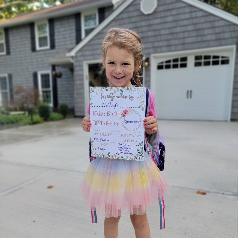 First Day Last Day of SCHOOL EDITABLE SIGN Reusable 1st Day - Etsy