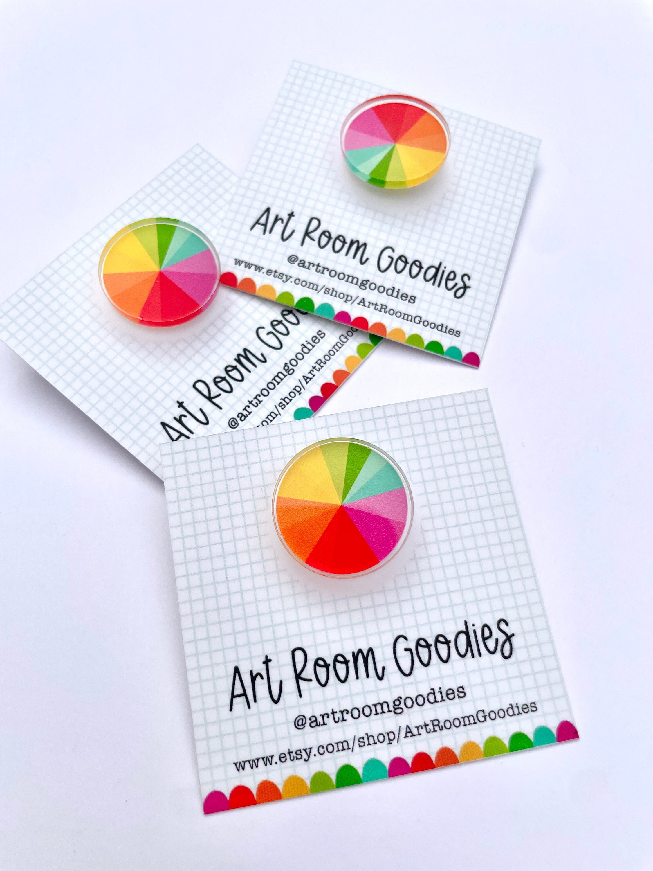 Color Wheel Pin | Rainbow Color Wheel Pin | Artist Gift | Cute Rainbow ...