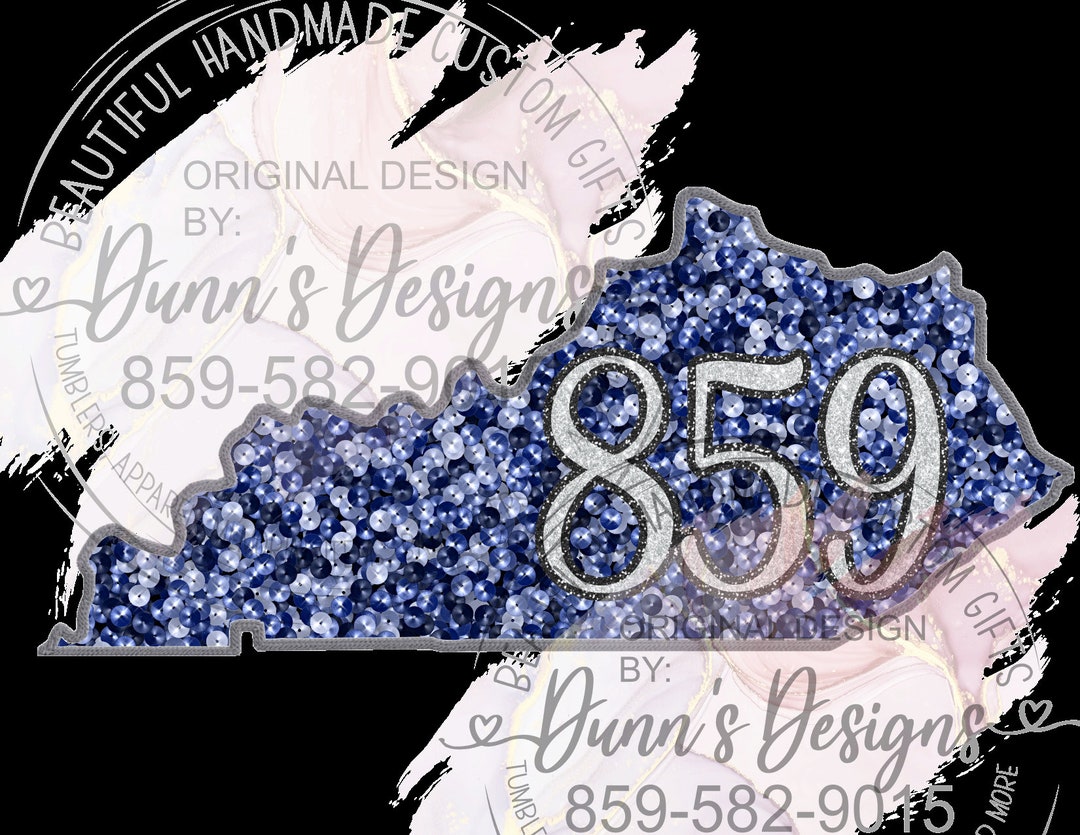 DTF Faux Embroidery, Sequin and Glitter 859 KY Kentucky Faux Embroidered Blue Sequins - Etsy