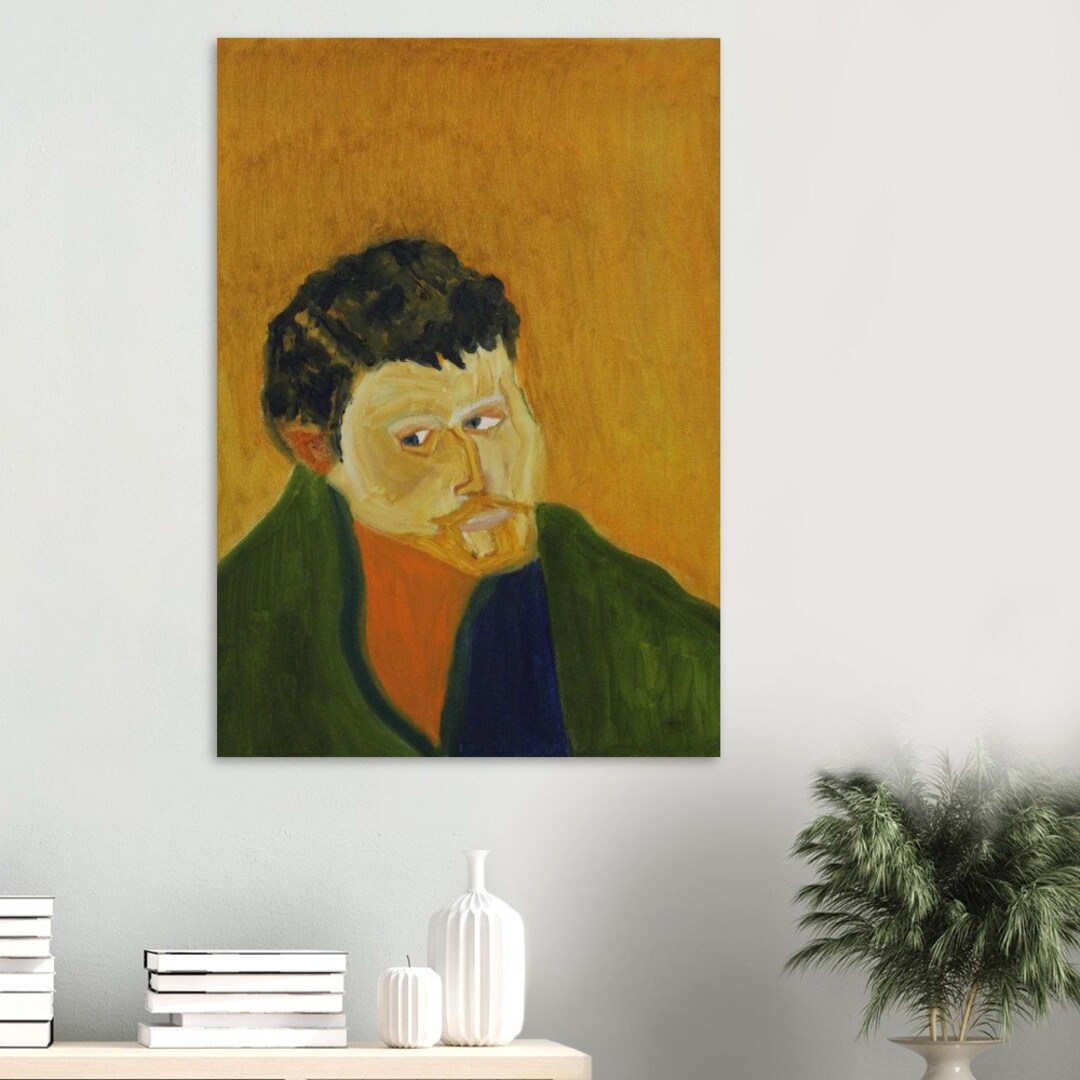 Vintage Style Painting-agonized Man Art Print of Original Oil Painting ...