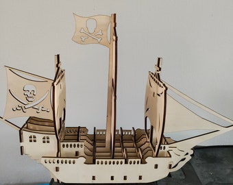 3D Model for 3D Printing / Pirate Ship - Etsy