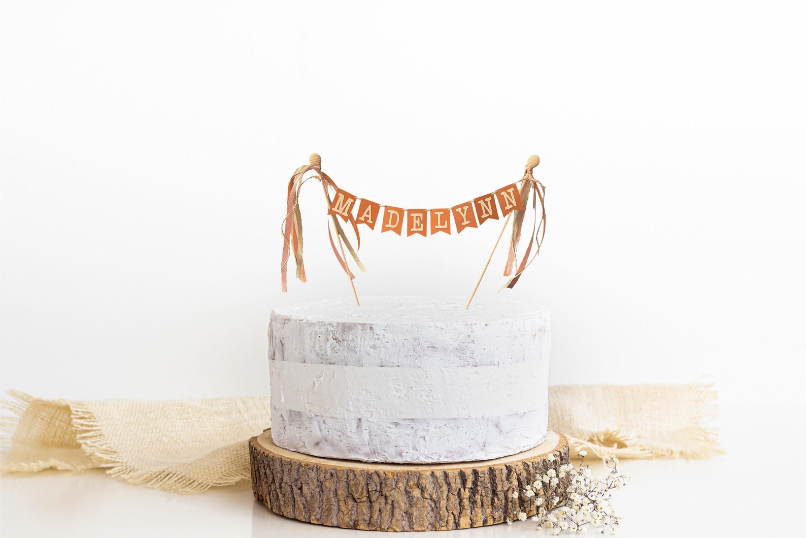 Cake Banner Cake Bunting Personalized Cake Banner Topper - Etsy