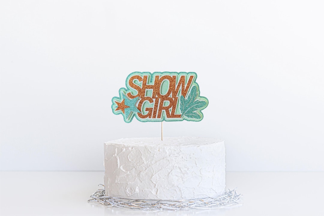 Glitter Showgirl Cake Topper: Mint, Turquoise, Orange- Life of a ...