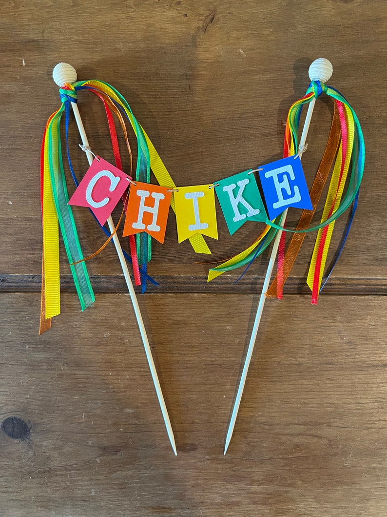 Cake Banner Cake Bunting Personalized Cake Banner Topper - Etsy