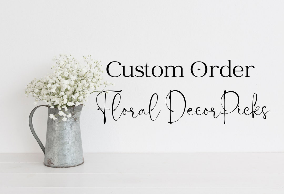 Custom Floral Picks, Centerpiece Decor, Flower Centerpiece Picks ...
