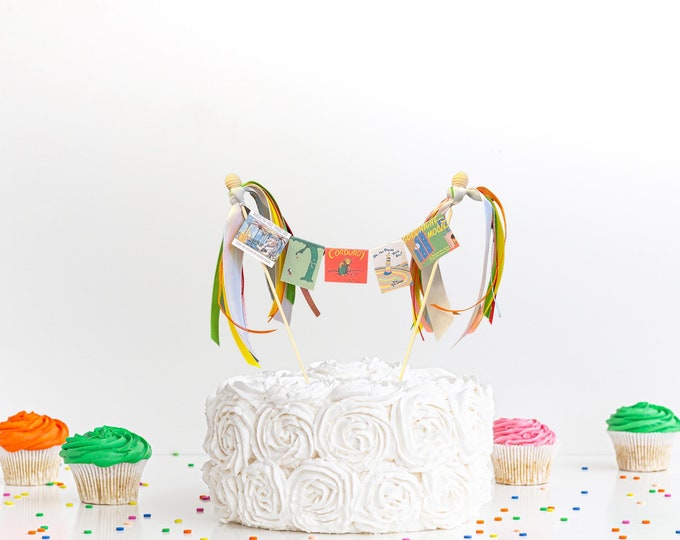 Custom Cake Banner Topper Storybook, Little Golden Book Cake Topper ...