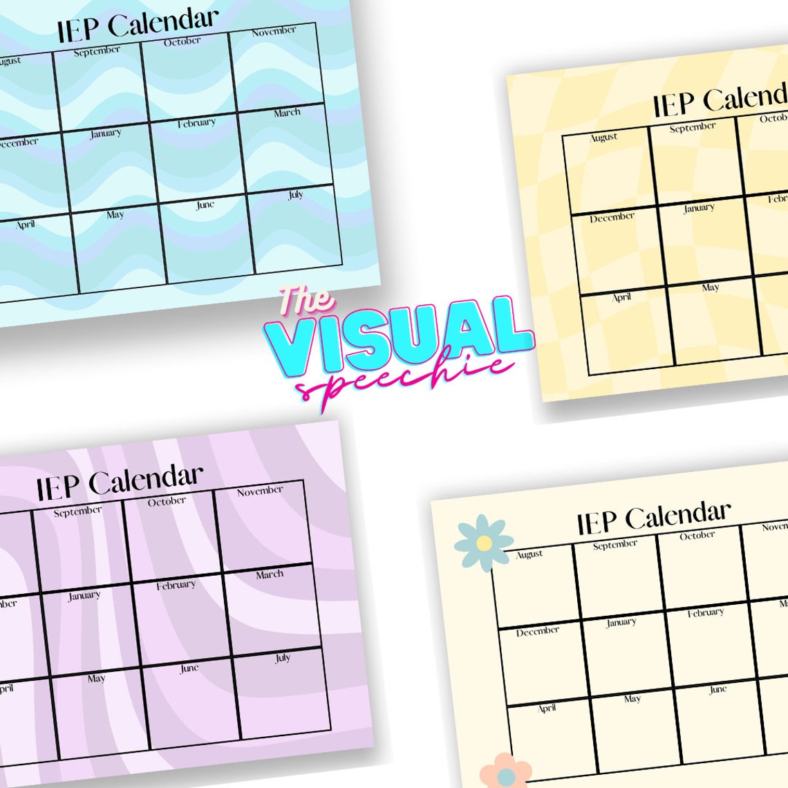 IEP Calendar Pack Colorful Calendar Resource for Therapists, Educators ...
