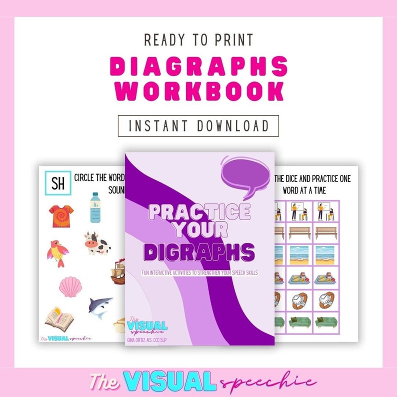 Digraph Workbook: Sound, Word, Phrase and Sentence Levels for Speech ...