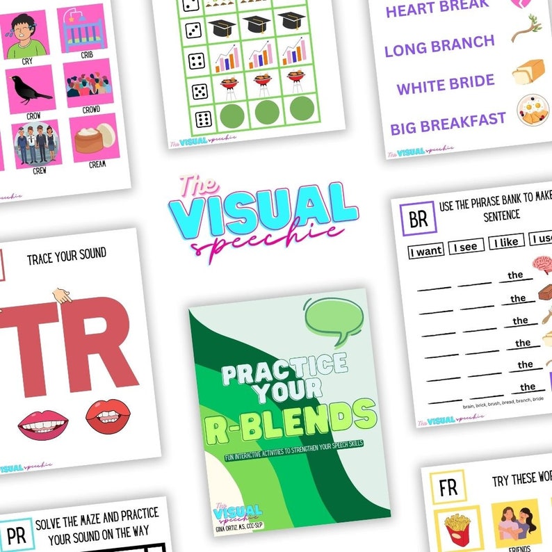 R-blends Workbook: Sound, Word, Phrase, and Sentence Level for Speech ...