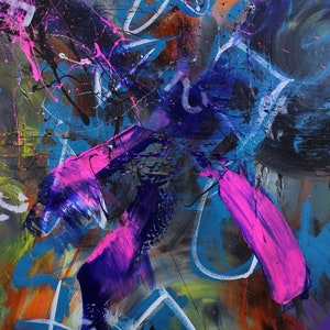 Vibrance of Math Original Abstract Acrylic Painting on Canvas - Etsy