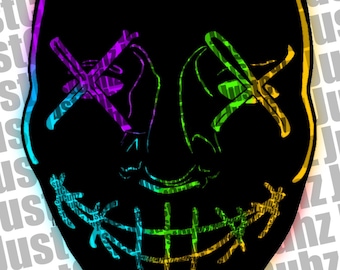 Purge Mask PNG | Halloween Horror Graphic Design | Retro Halloween ...