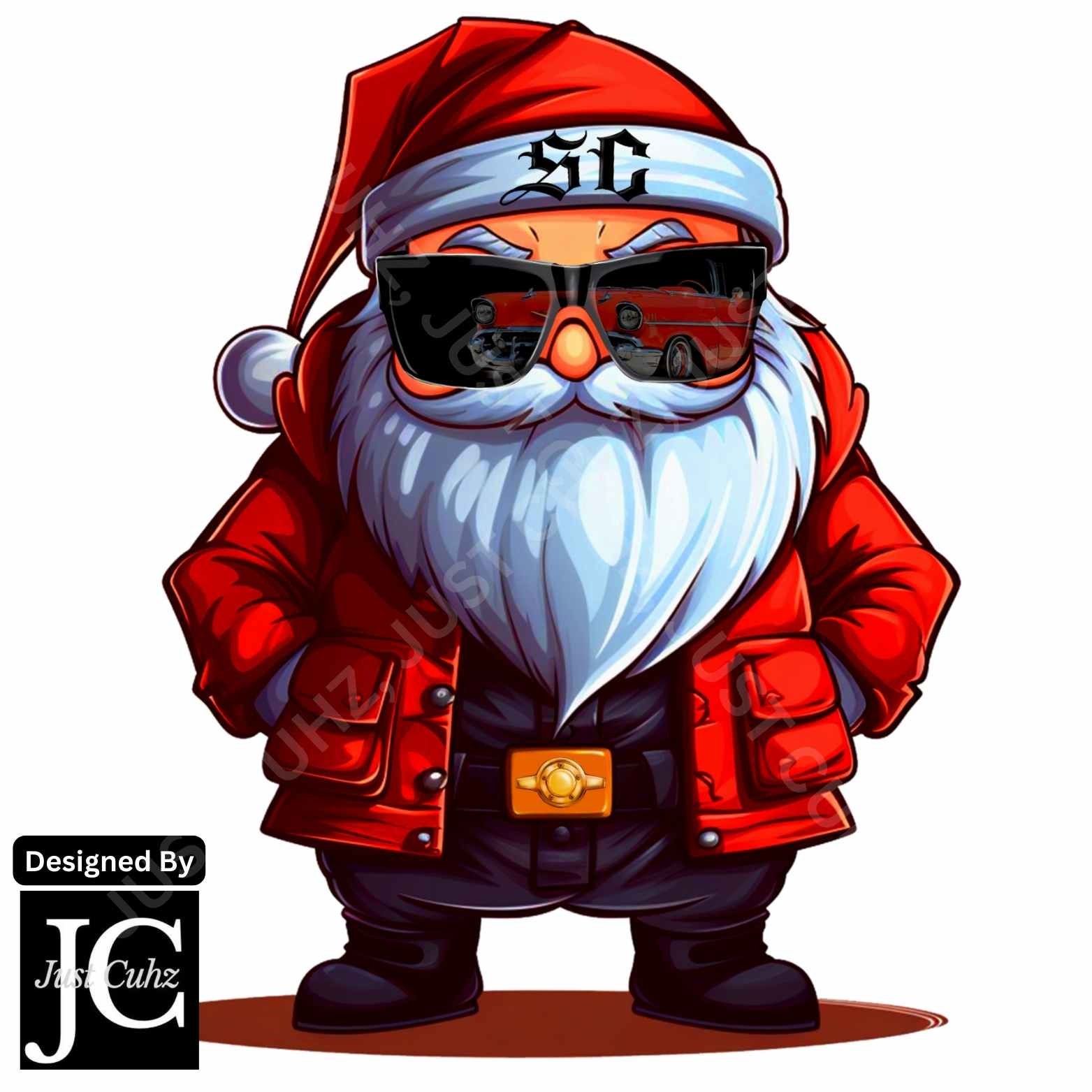 Santa Clause PNG Cholo Santa Christmas Santa Art Bad Santa With Glasses ...