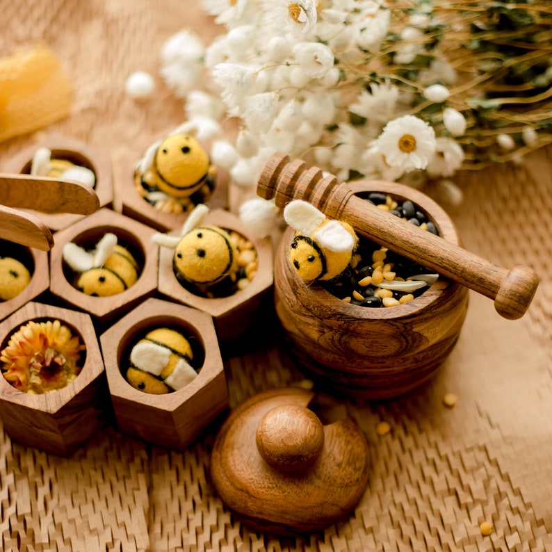 Wooden Bee Hive Sorting & Stacking Toys for Toddlers Bee Toy - Etsy