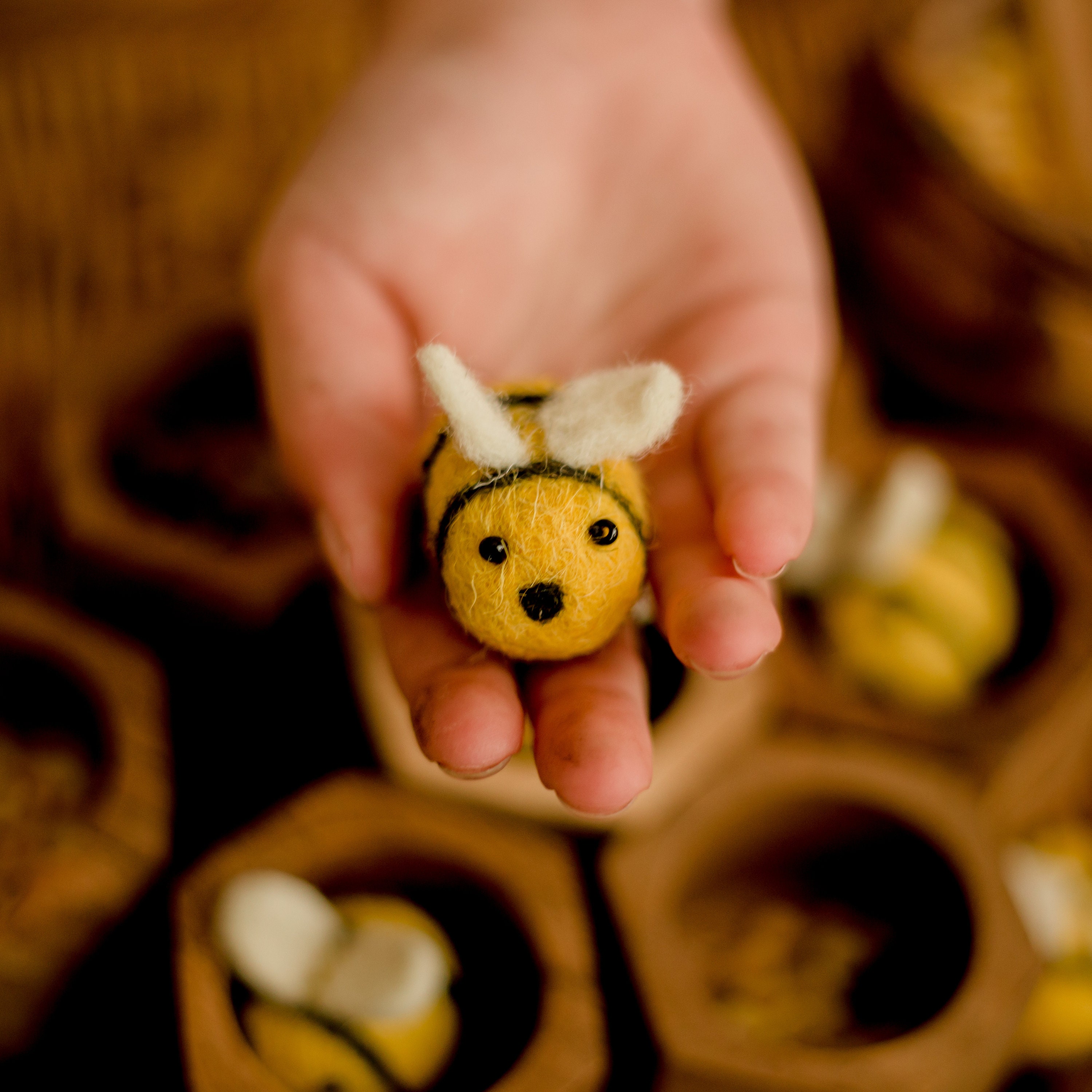 Wooden Bee Hive Sorting & Stacking Toys for Toddlers - Bee Toy ...