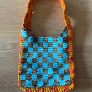 Checkered Crochet Bag Pattern - Etsy