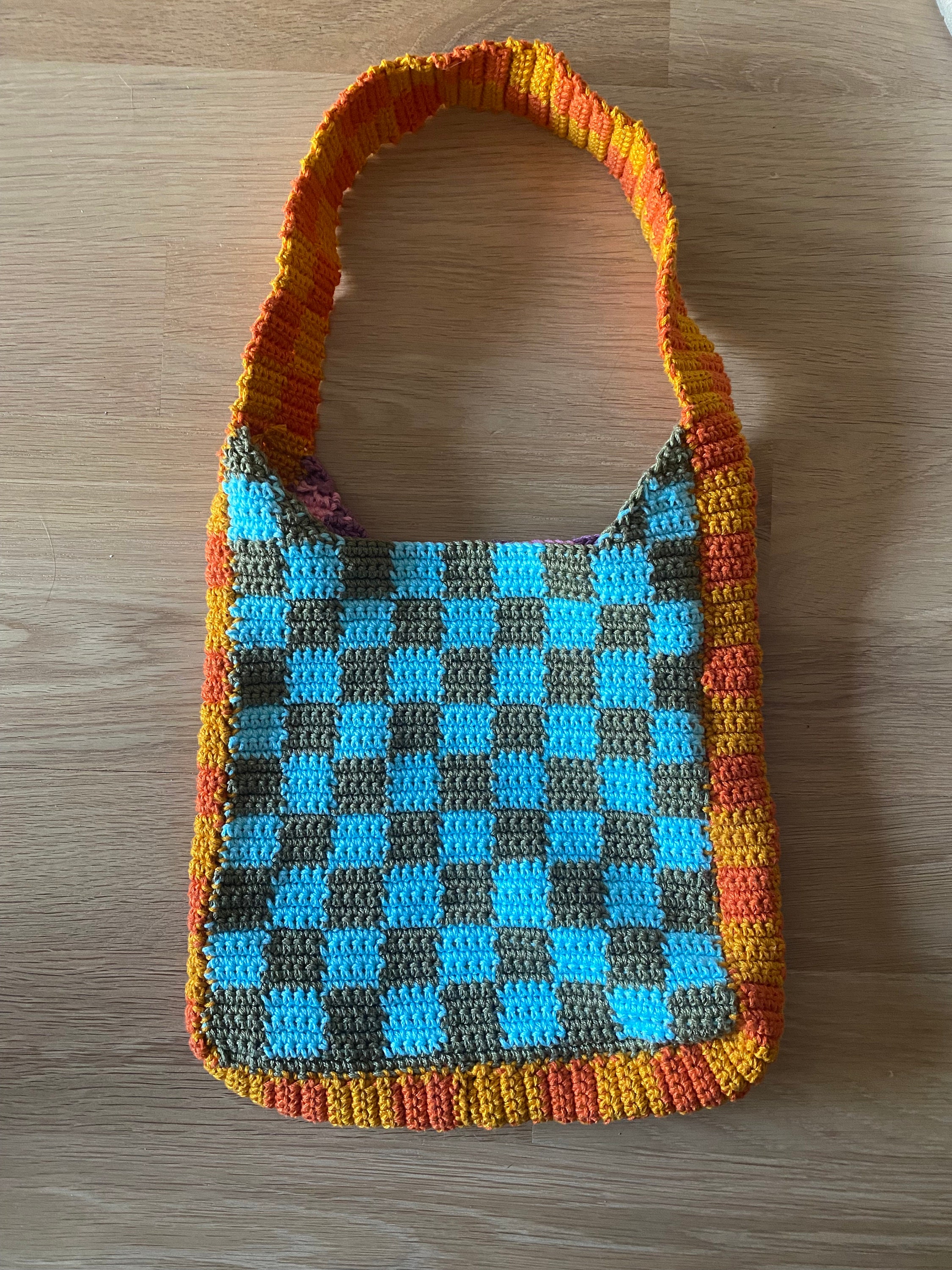 Checkered Crochet Bag Pattern - Etsy