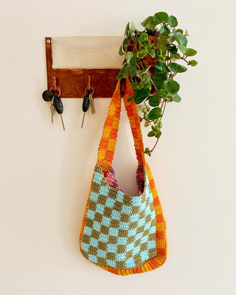 Checkered Crochet Bag Pattern - Etsy