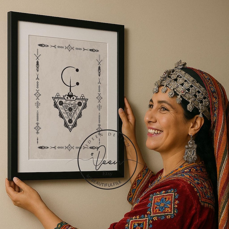 Amazigh Art Fibula, Amazigh Painting, Berber Cultural Signs, Set of the ...