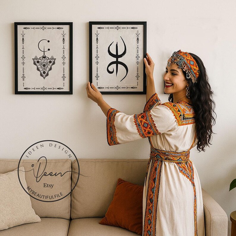Amazigh Art Fibula, Amazigh Painting, Berber Cultural Signs, Set of the ...