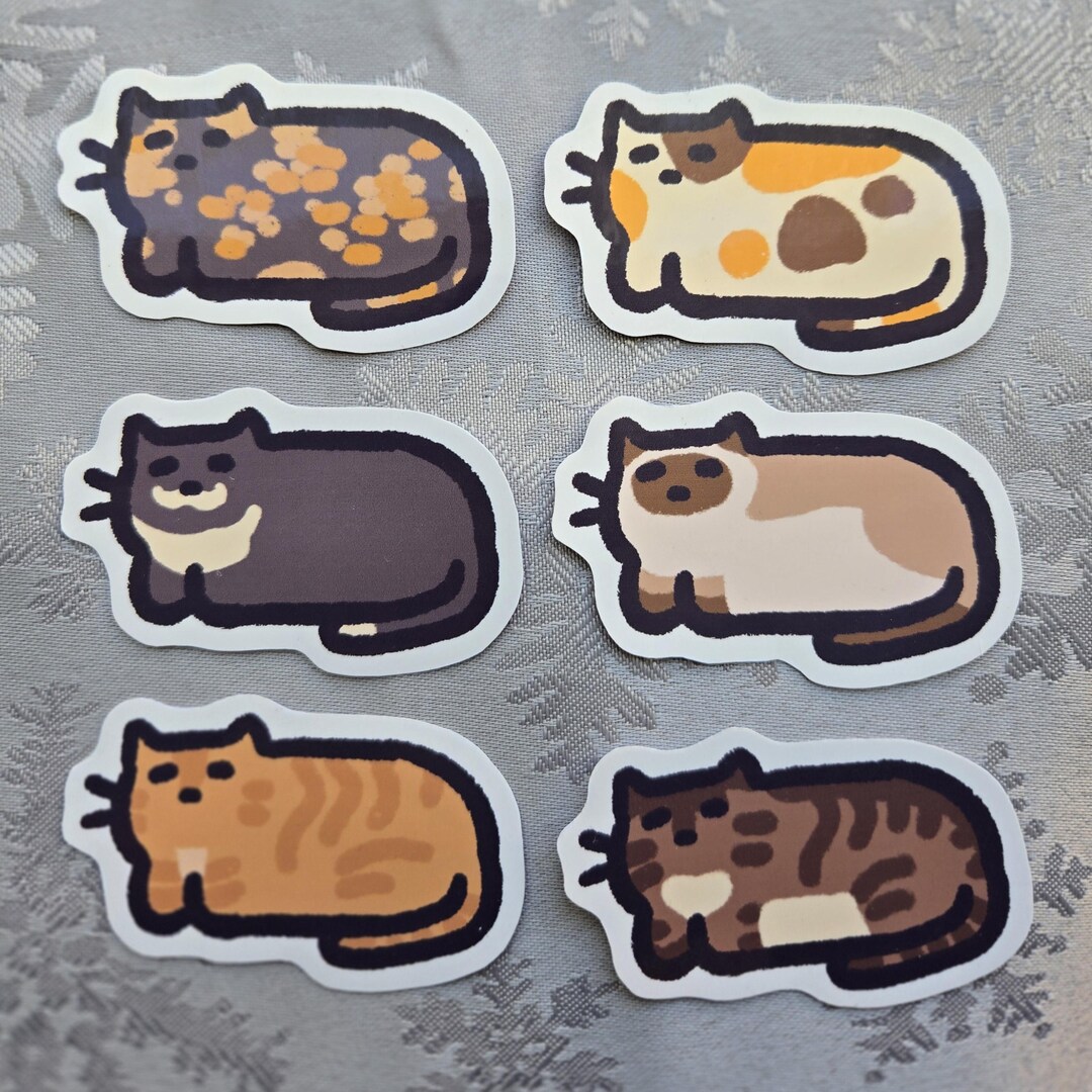Cat Loaf Sticker | Glossy Vinyl Sticker - Etsy