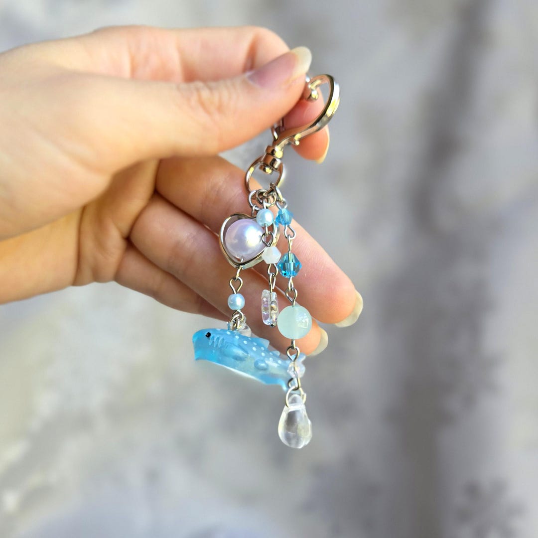 Whale Shark Beaded Keychain - Etsy