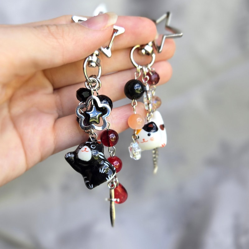 Calico Cat Keychain - Etsy