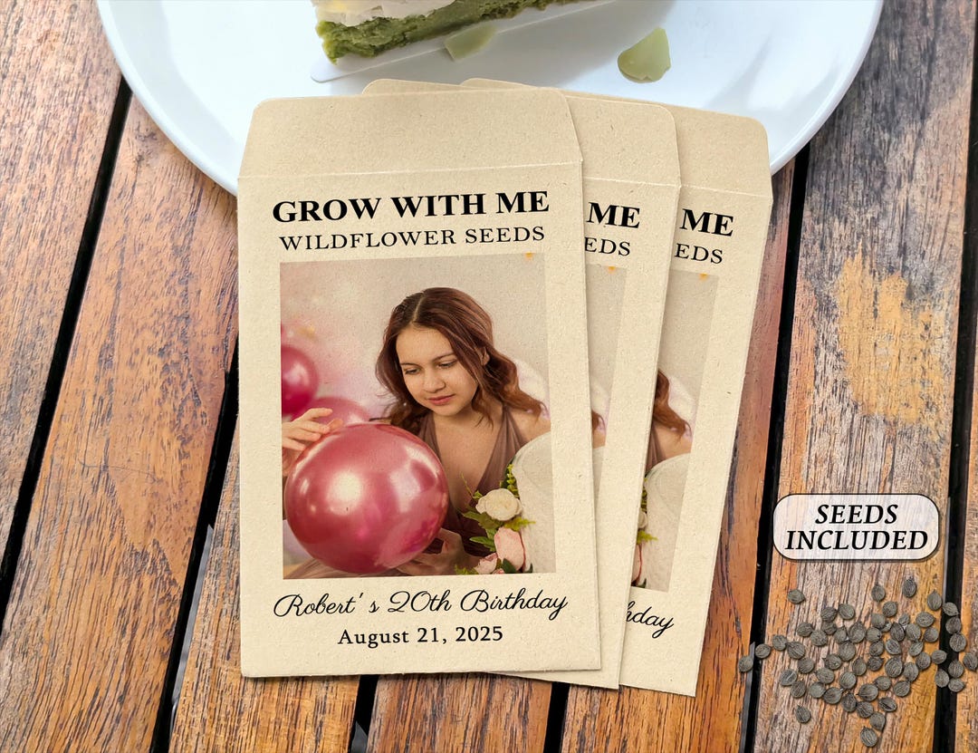 Custom Photo Seed Packets/birthday Seed Packets Favors/eco-friendly ...