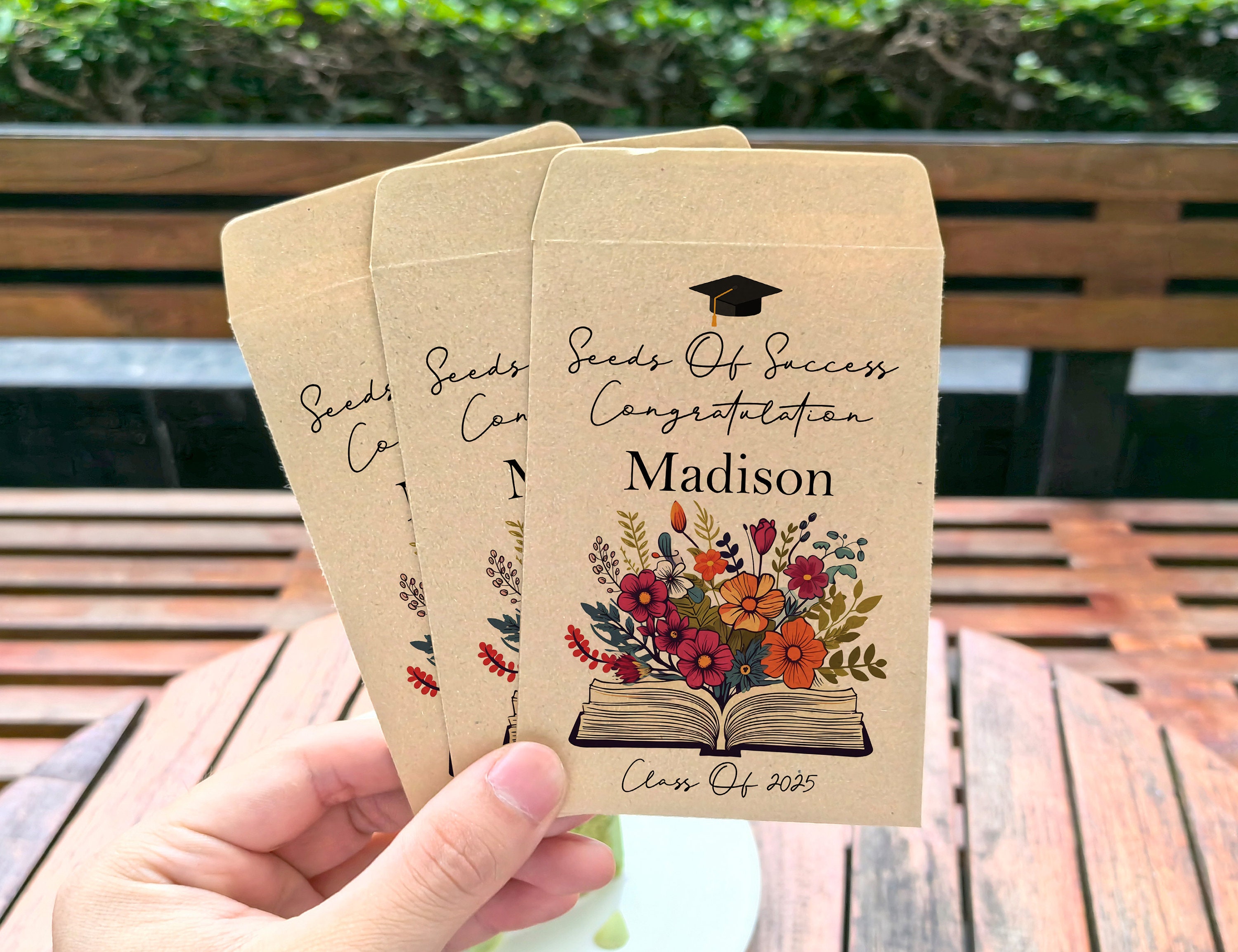 Bulk Graduation Gift Seed Packet Custom Grad Party Favor Personalized ...