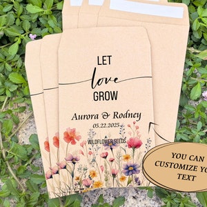 Personalized Seed Packets Wedding Favors for Guests in Bulk/custom ...