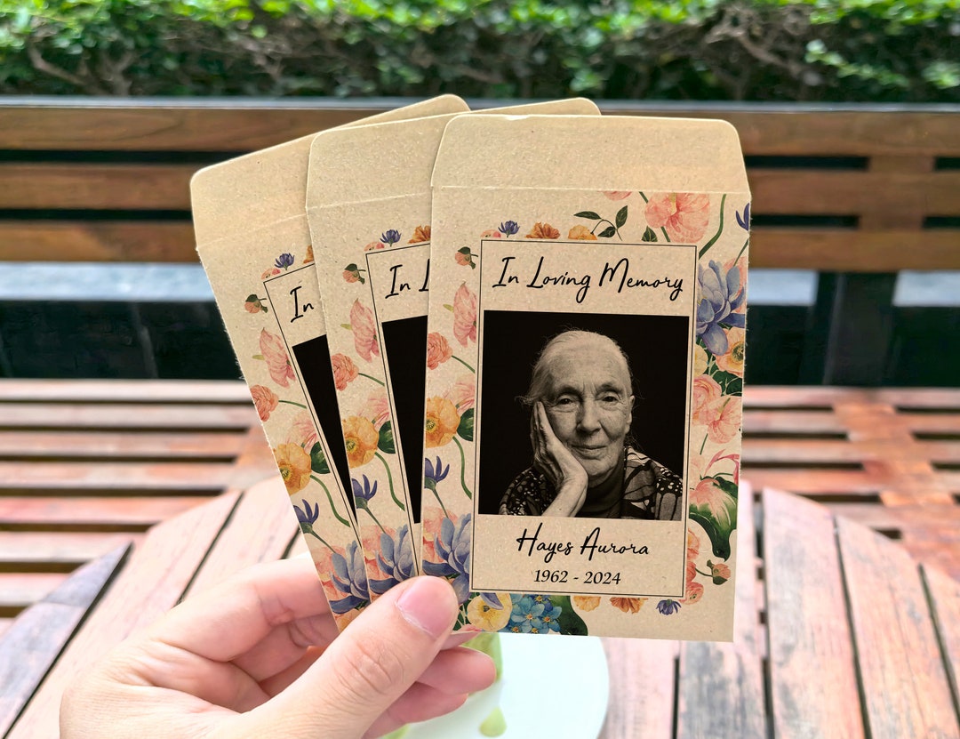 Custom Funeral Seed Packets/christmas Memorial Seeds Packets/forget Me ...
