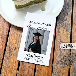 Photo Seeds of Success Seed Packet Unique Personalized Graduation ...