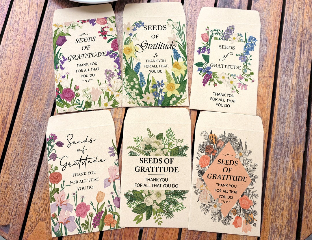 Personalized Thank You Seed Packets/seeds of Gratitude/baby Shower ...