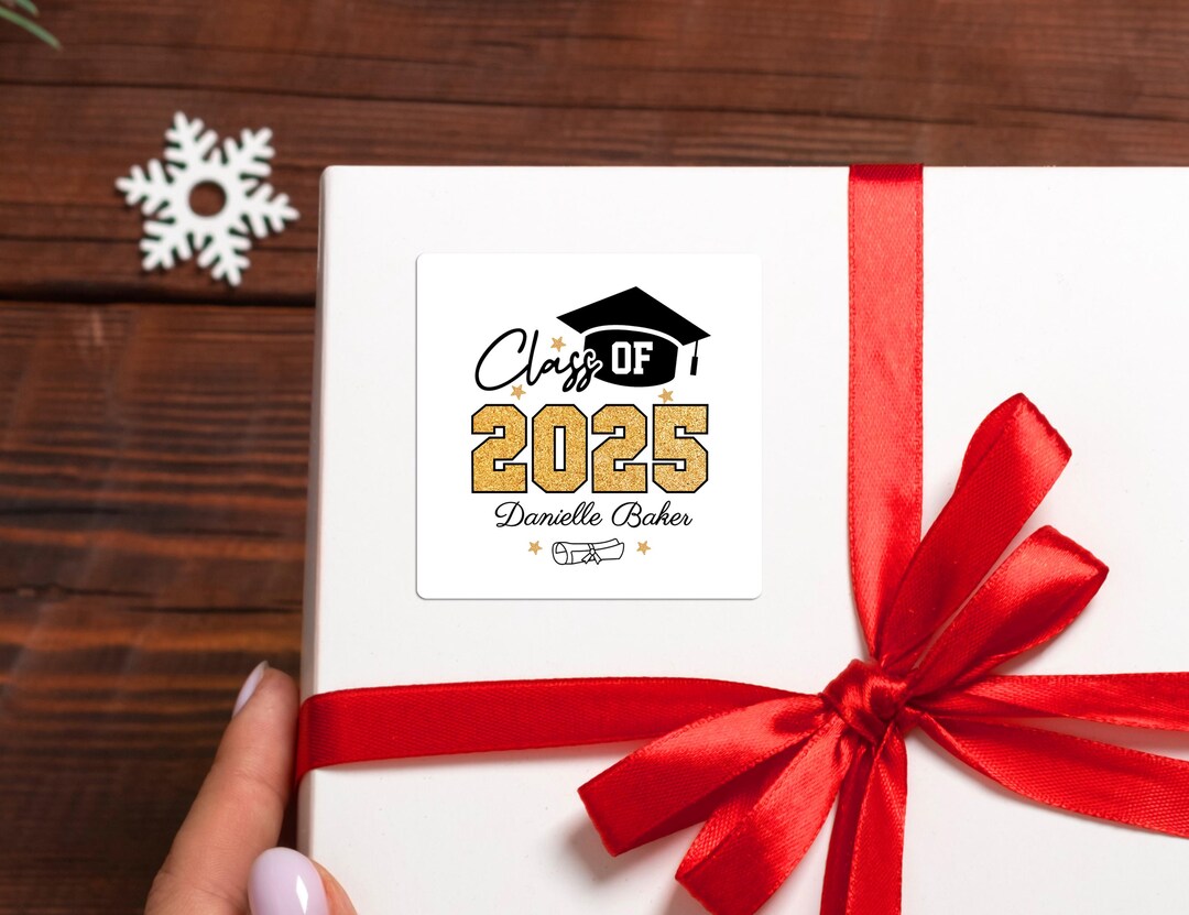 BULK Custom Graduation Party Favor Labels/class of 2025 Graduation Gift ...
